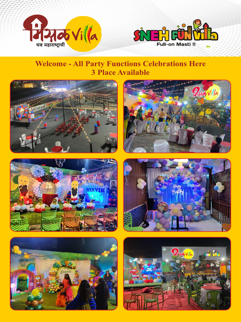 Misal Villa Menu Card | PDF