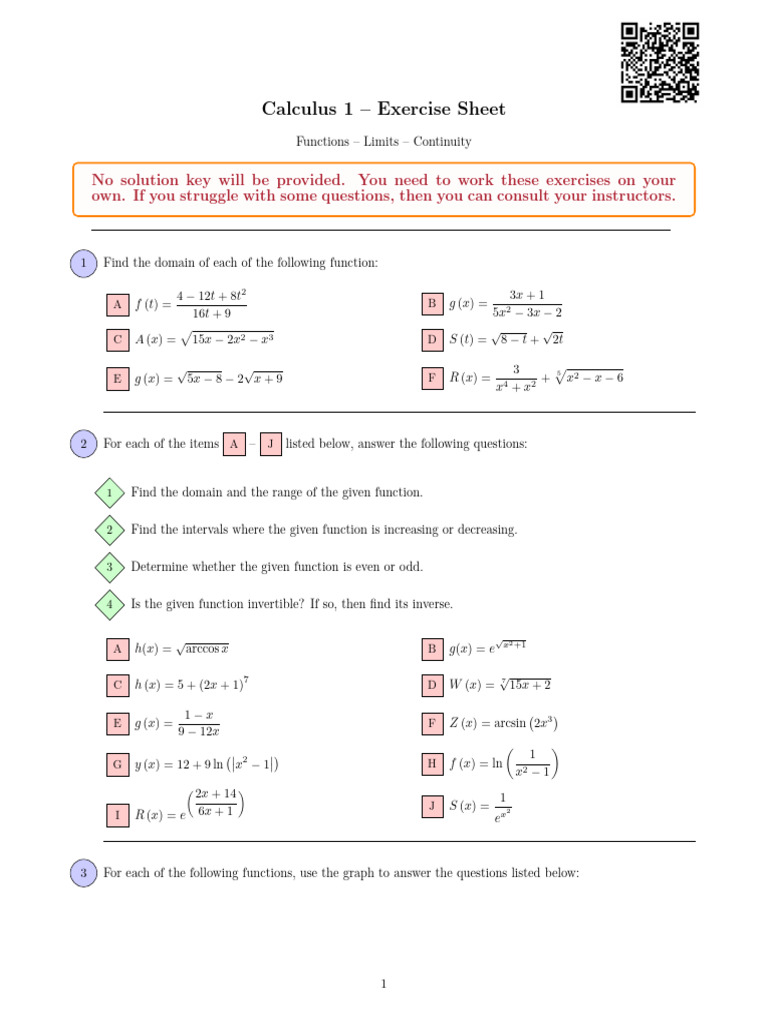 Exercise_sheet_1 (1) | PDF | Function (Mathematics) | Asymptote