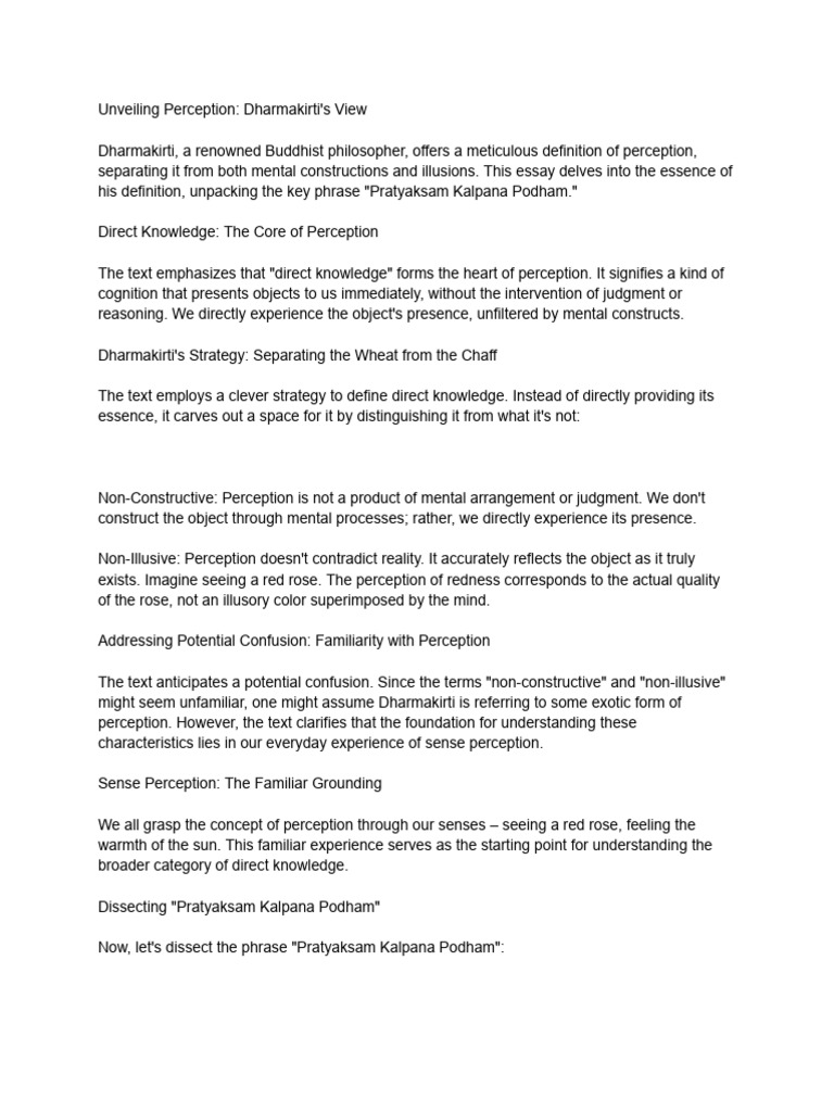 Perception | PDF | Perception | Experience