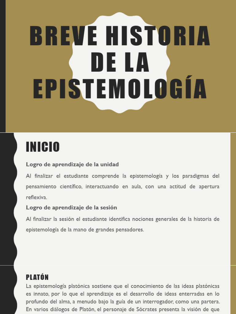 Breve Historia de La Epistemología | PDF | Conocimiento | Verdad