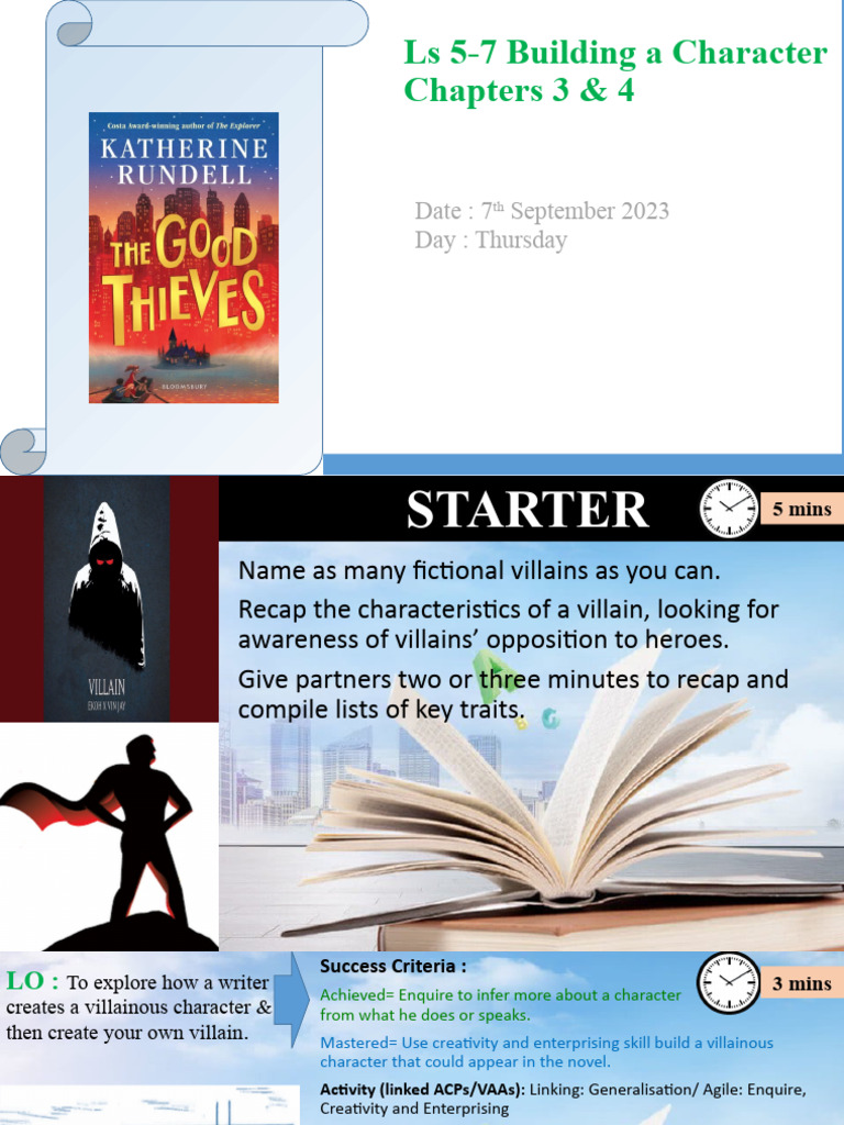 Week 3 Lessons 1-3 Building A Character | PDF | Punctuation | Speech