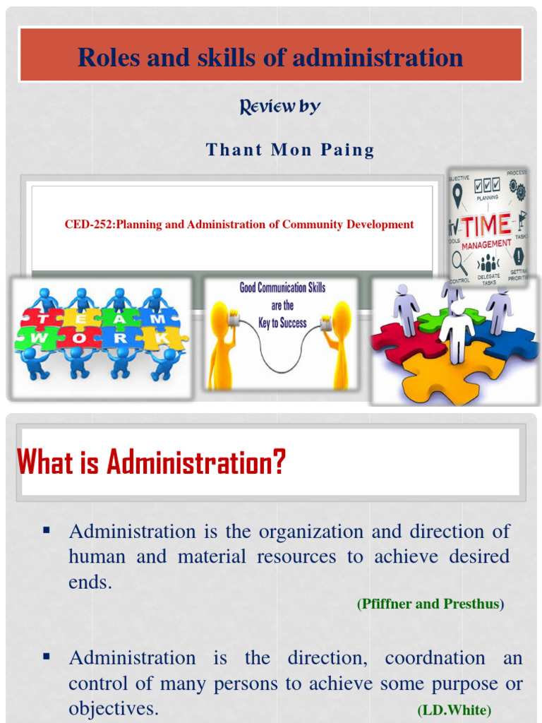 Roles and Skills of Administration | PDF | Mentorship | Skill