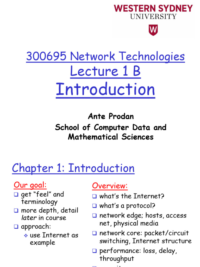 CH 1 | PDF | Computer Network | Osi Model