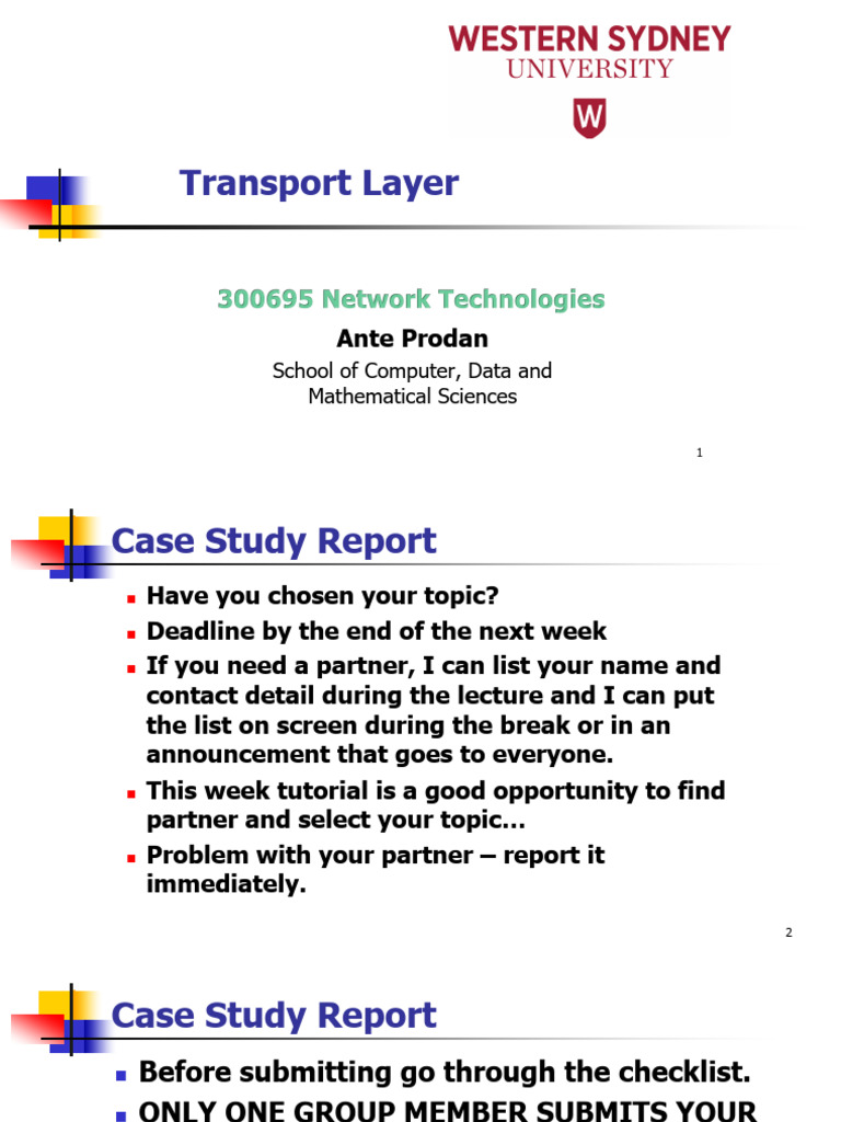 Lecture Pdf Transmission Control Protocol Port Computer Networking