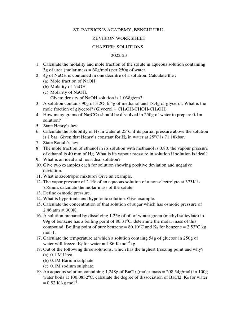 Na2CO3 for 0.1M Solution in Water | PDF | Scientific Phenomena | Chemistry