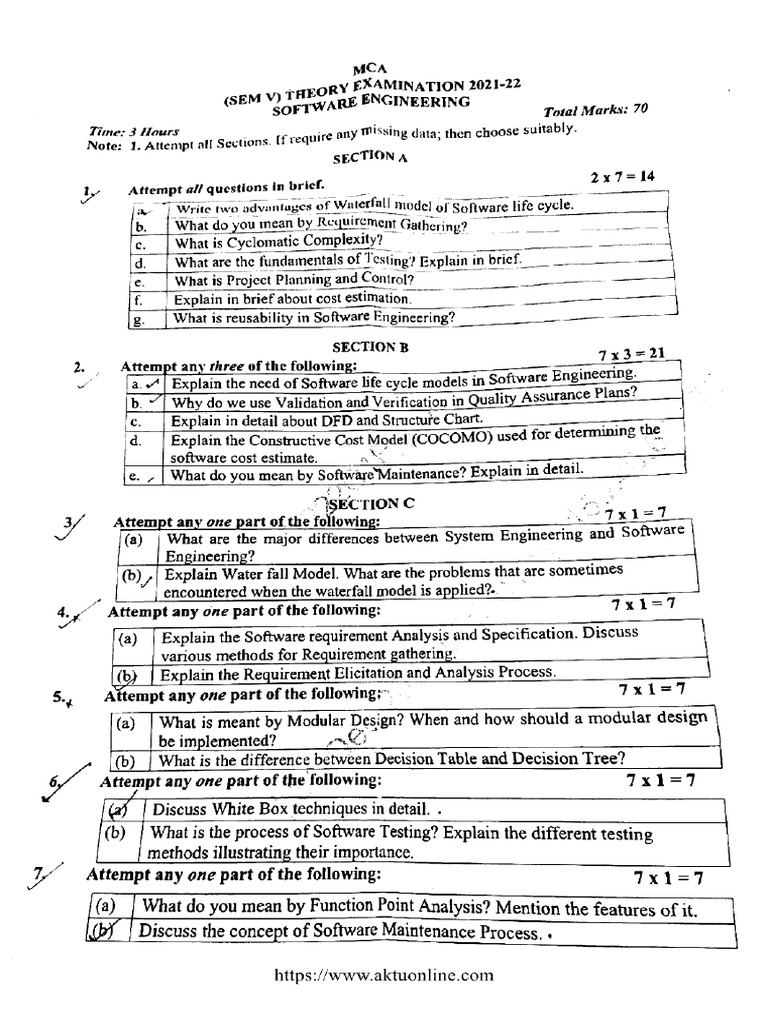 Mca 5 Sem Software Engineering 2022 Pdf