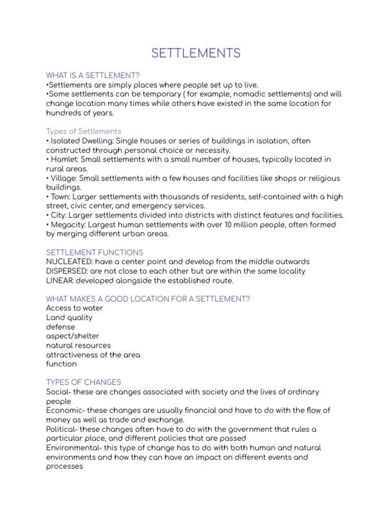 Settlements | PDF | Waste Management | Transport