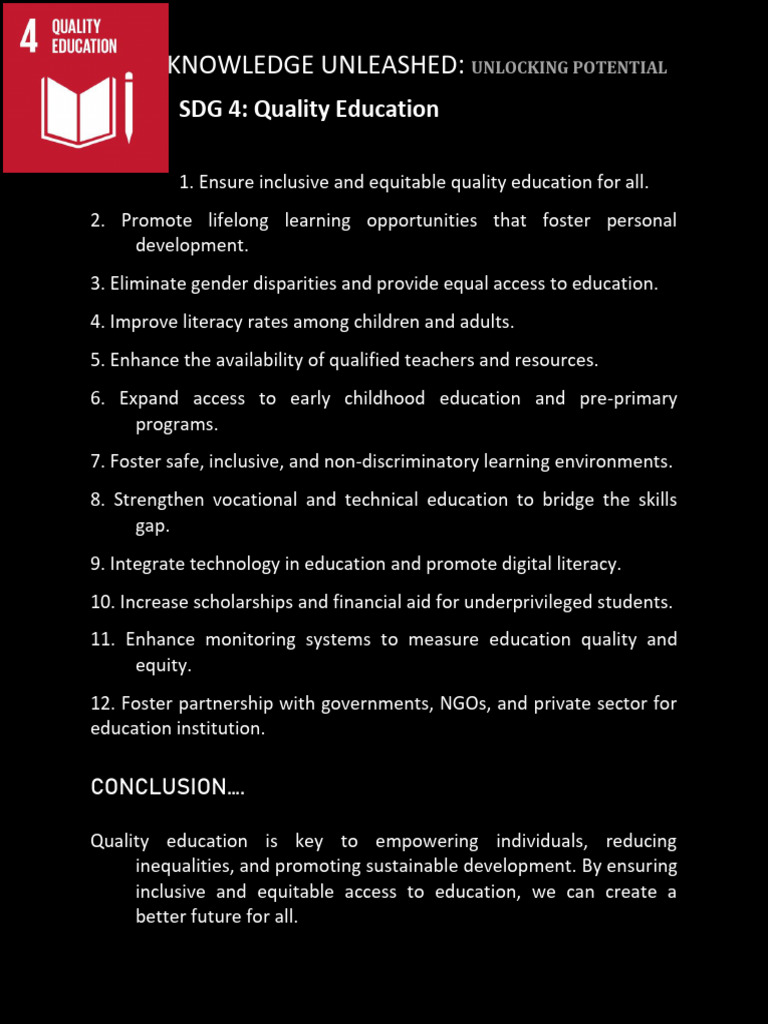 Quality Education Is Key To Empowering Individuals | PDF