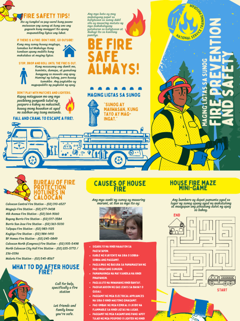 NSTP Fire Safety Brochure Bt208 | PDF