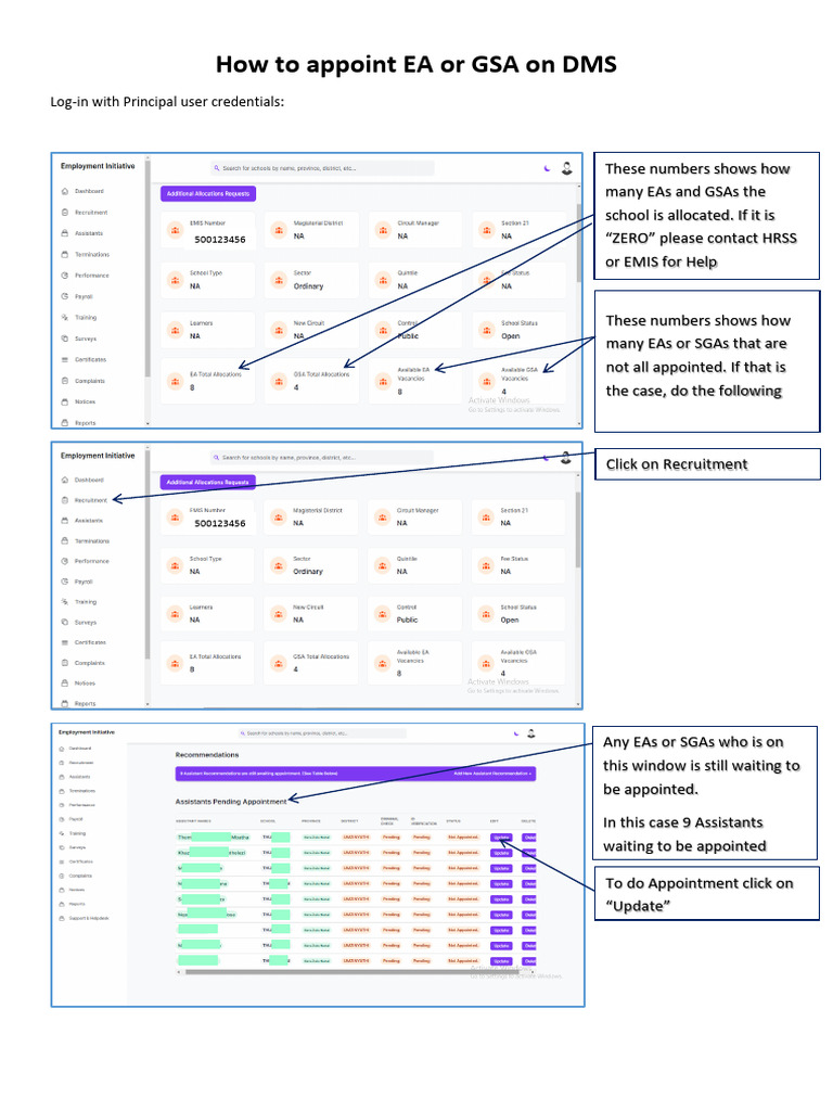 How To Appoint EA or GSA On DMS | PDF | Software | Computing