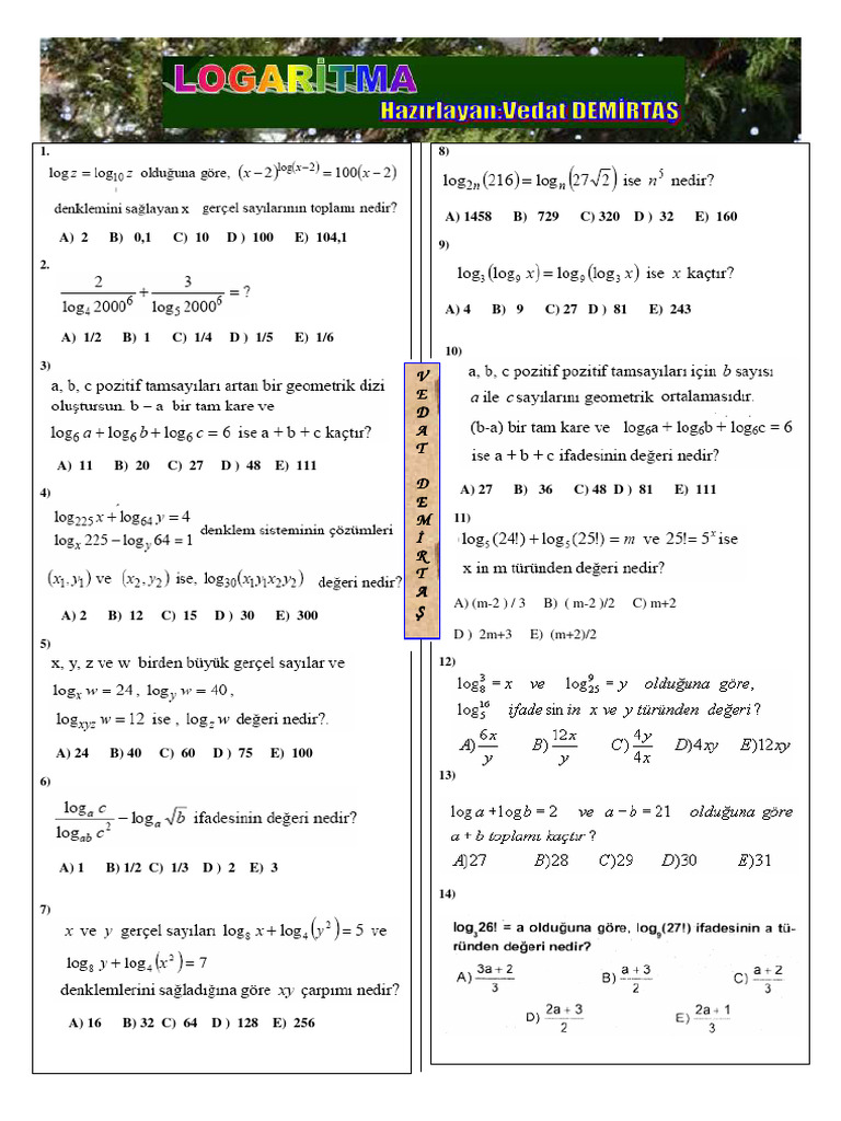 Logaritma Özel | PDF