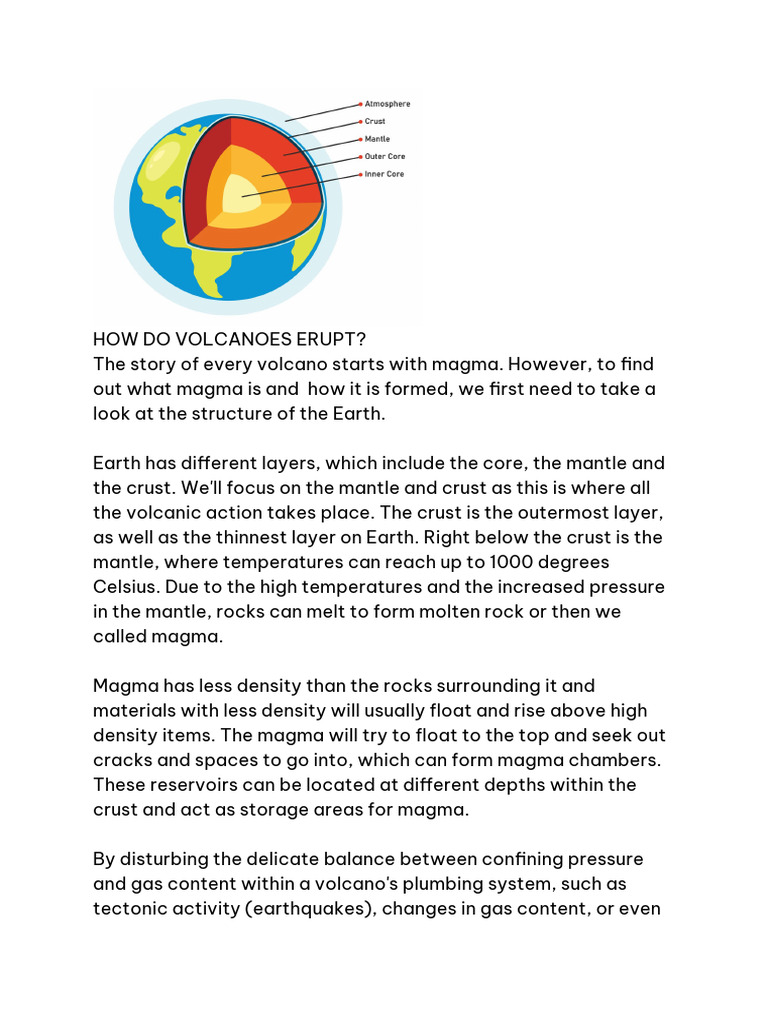 Volcano Eruptions Explained | PDF | Science & Mathematics