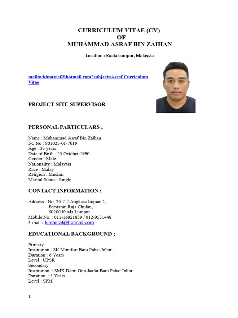 Asraf CV - May 2024 Updated 2 | PDF