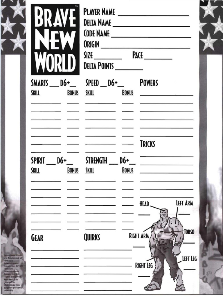 BNW Character Sheet | PDF