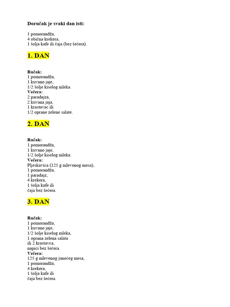 Medicinska Dijeta | PDF
