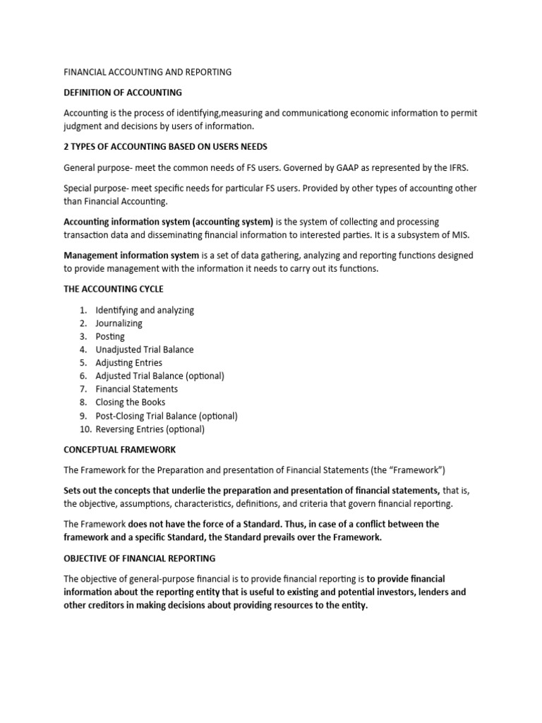 Financial Accounting and Reporting | PDF