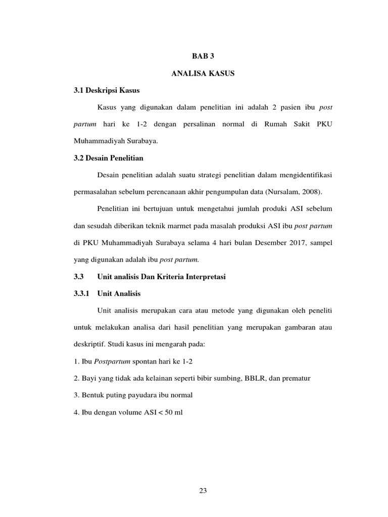 Analisis Teknik Marmet untuk ASI | PDF