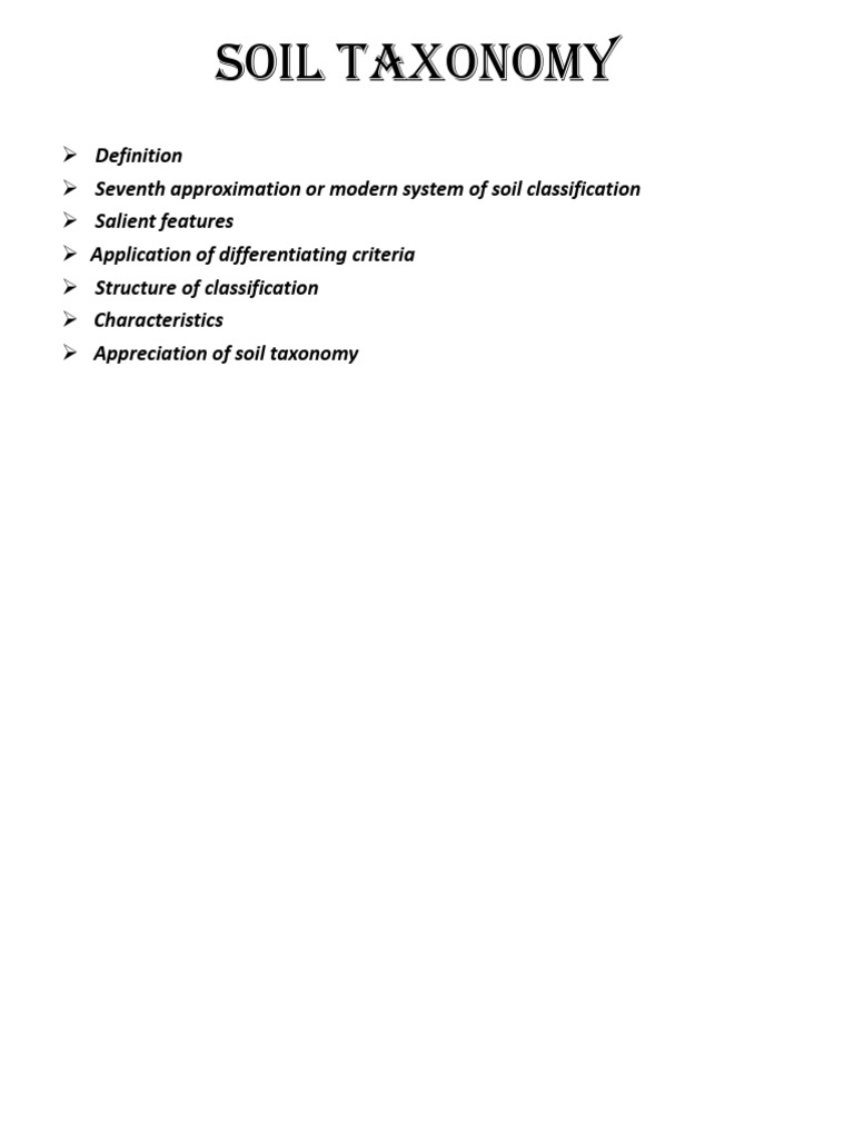Soil Taxonomy...... | PDF | Taxonomy (Biology) | Soil