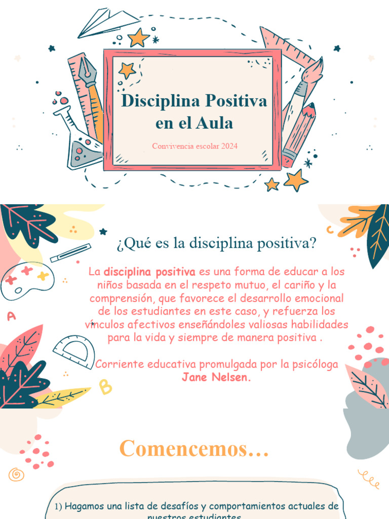 Disciplina Positiva en el Aula 2024 | PDF | Comportamiento | Pensamiento