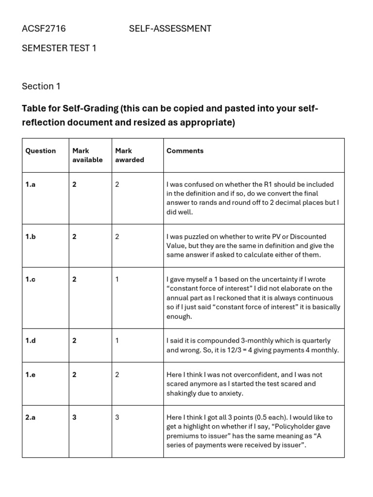 Self-Assessment Semester Test 1 | PDF | Economies