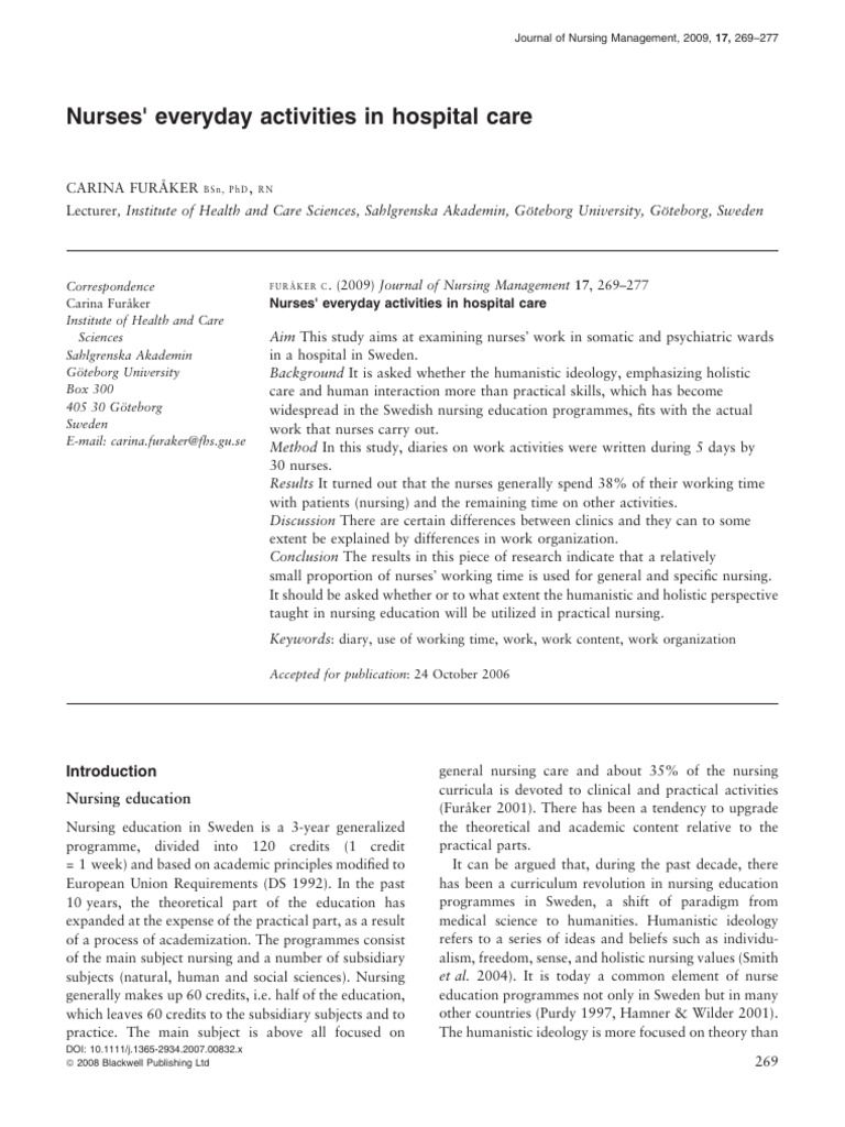 4 nurse activities | PDF | Nursing | Hospital