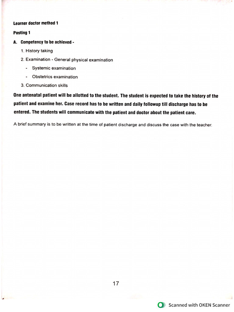 Clinical Posting - 1 Obg | PDF