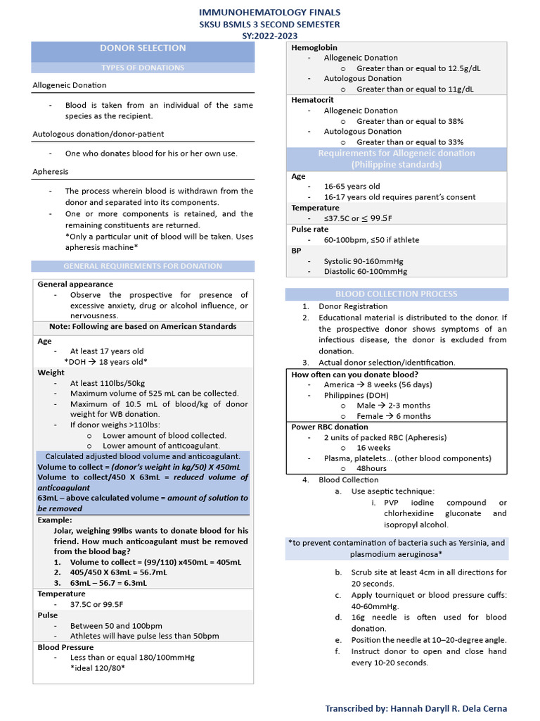 Blood Donation Guidelines and Processes | PDF | Blood Donation | Red ...