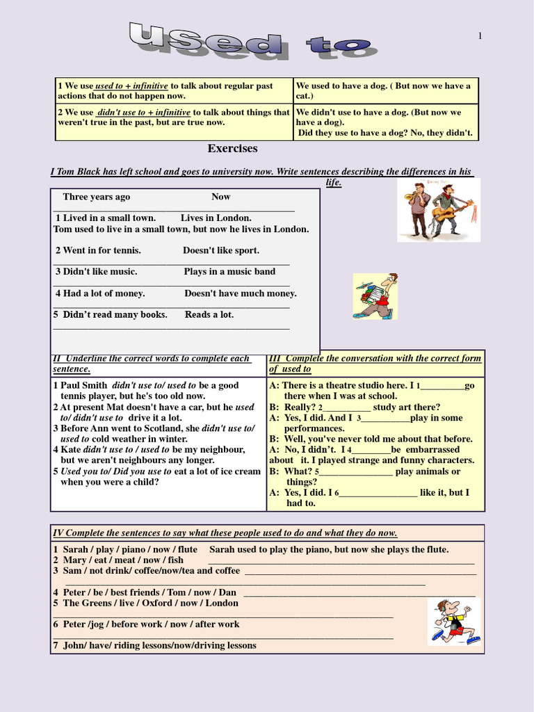 Used To+past Habits | PDF