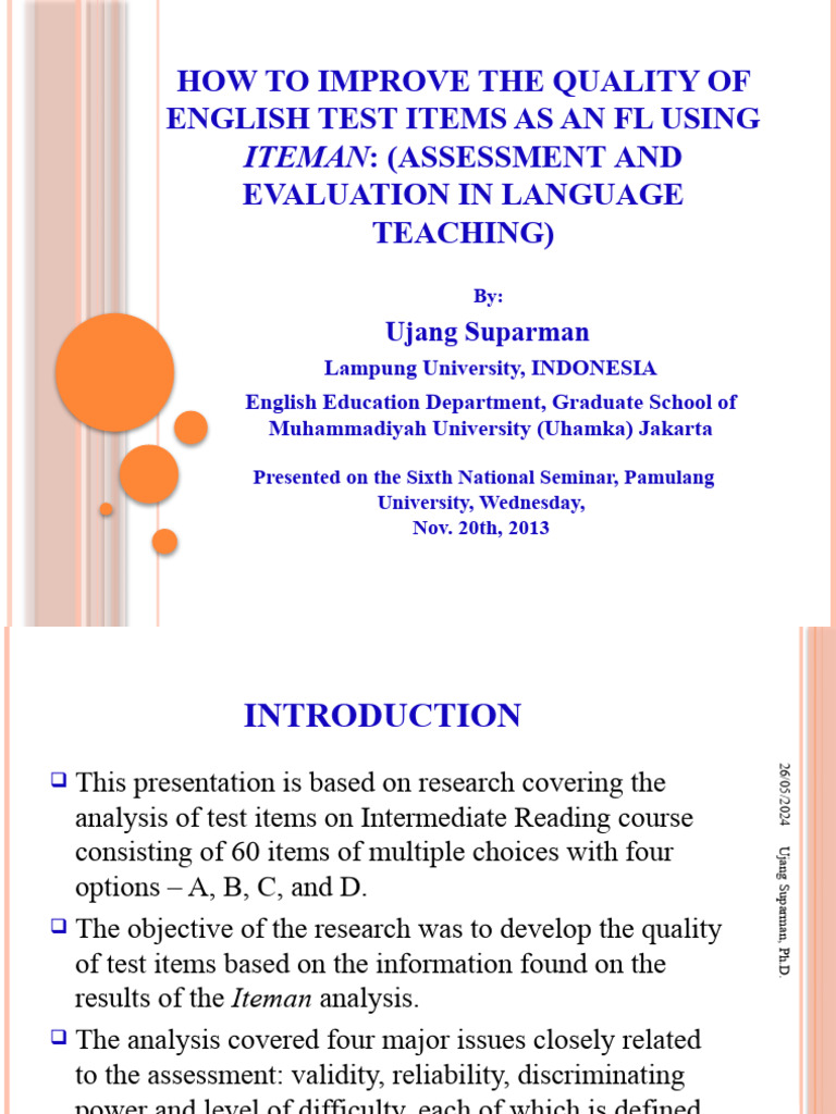 Iteman | PDF | Educational Assessment | Validity (Statistics)