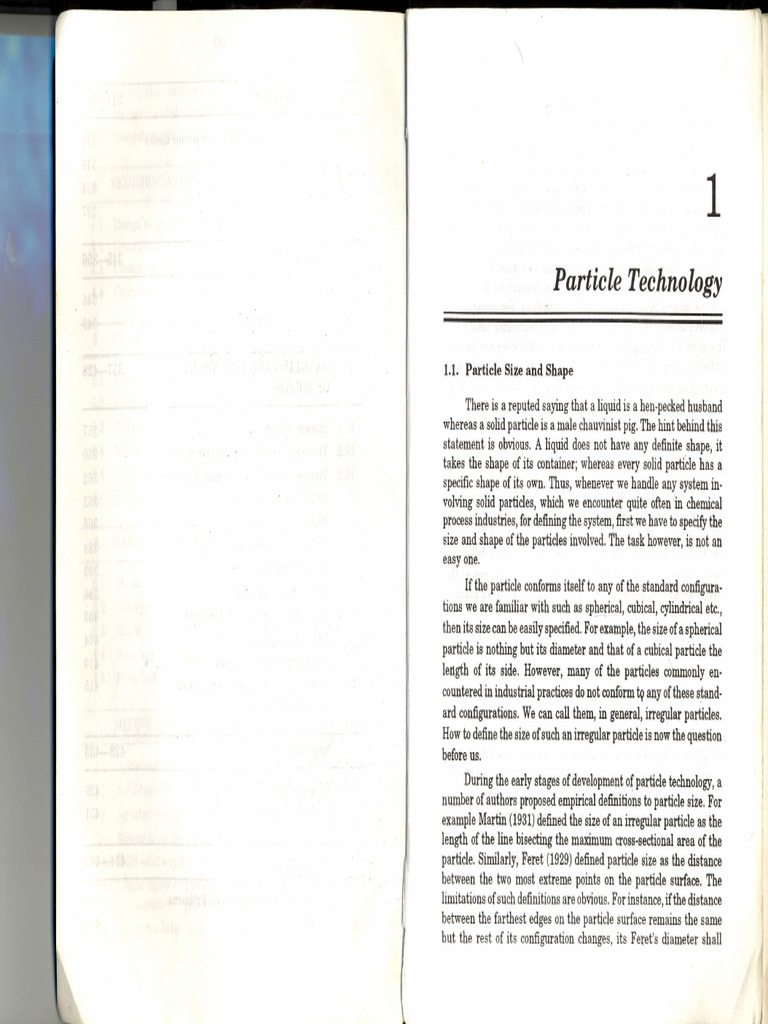 Chapter I Particle Technology | PDF