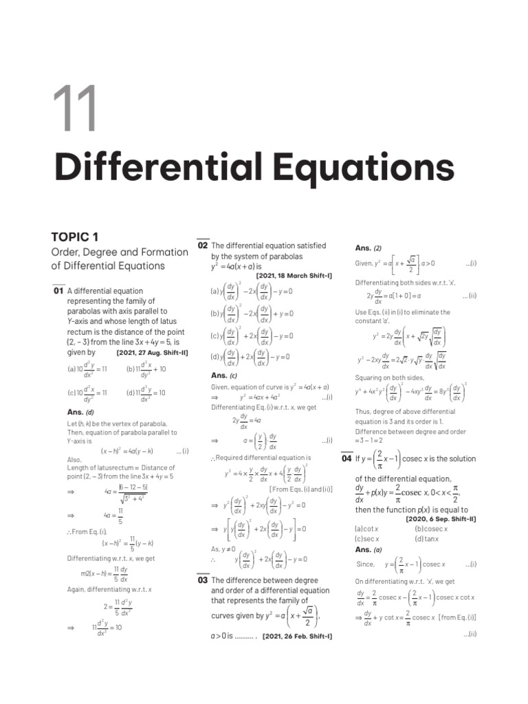 Differential Equations | PDF | Equations | Mathematical Physics