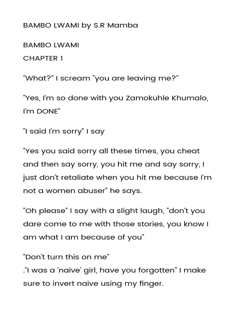 Bambo Lwami: A Journey of Healing | PDF