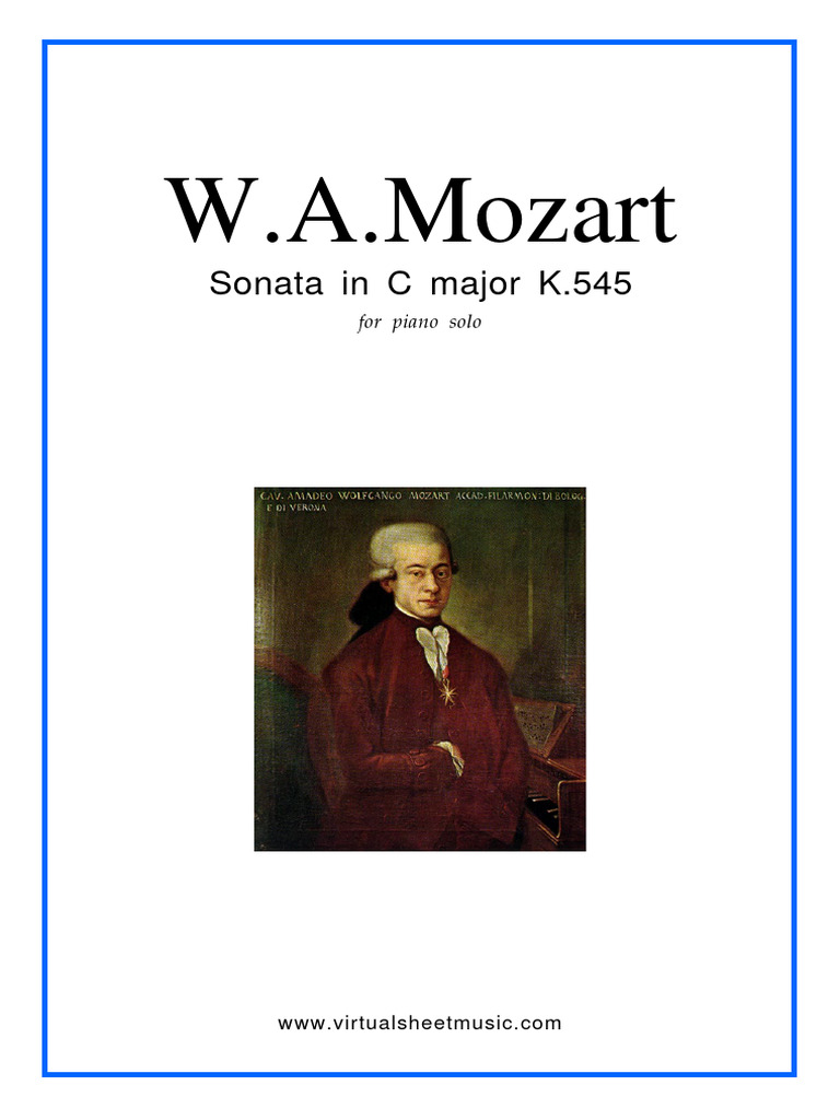 Mozart - Sonata For Piano in C Major KV 545 | PDF