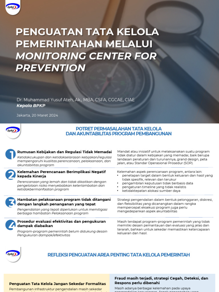 BPKP - Sambutan Pada Peluncuran MCP r1 | PDF