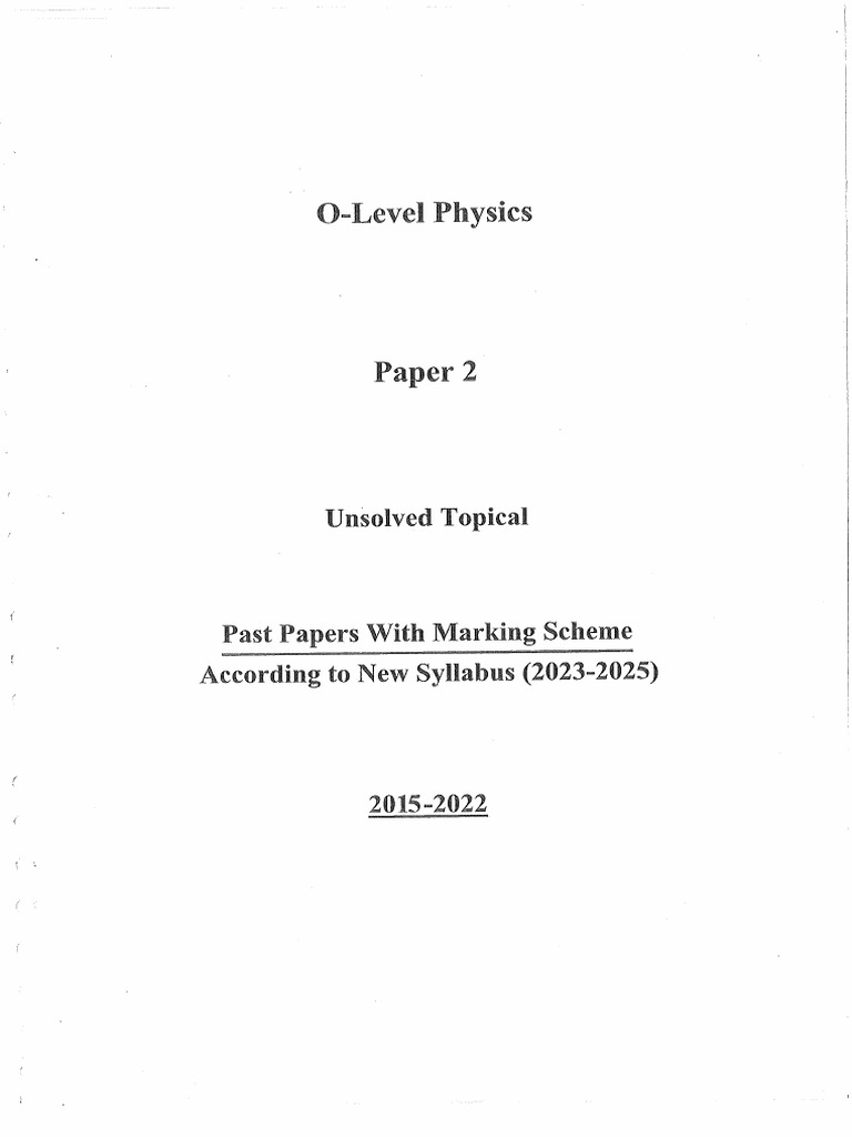 Physics Paper 4 | PDF