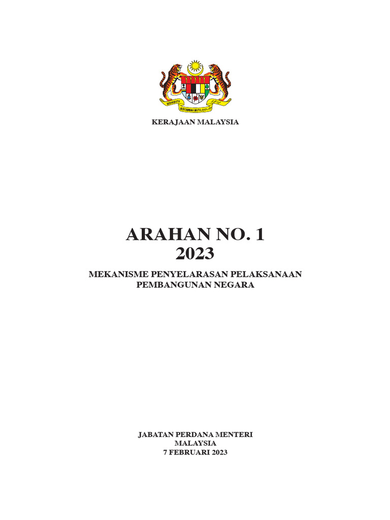 Arahan No. 1, 2023 | PDF