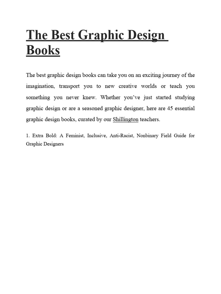 Essential Graphic Design Books List | PDF | Graphic Design | Logos