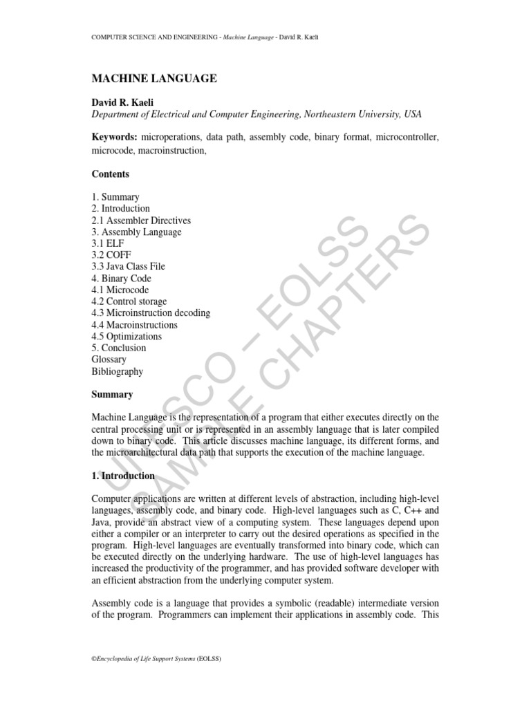 Computer Science Machine Language | PDF | Assembly Language | Programming