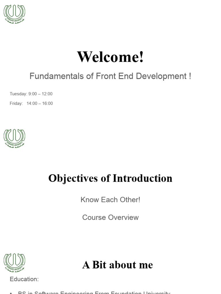 1. Course Intro + Overview | PDF
