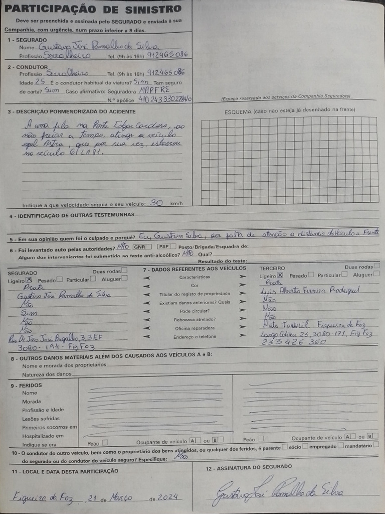 participação de sinistro | PDF