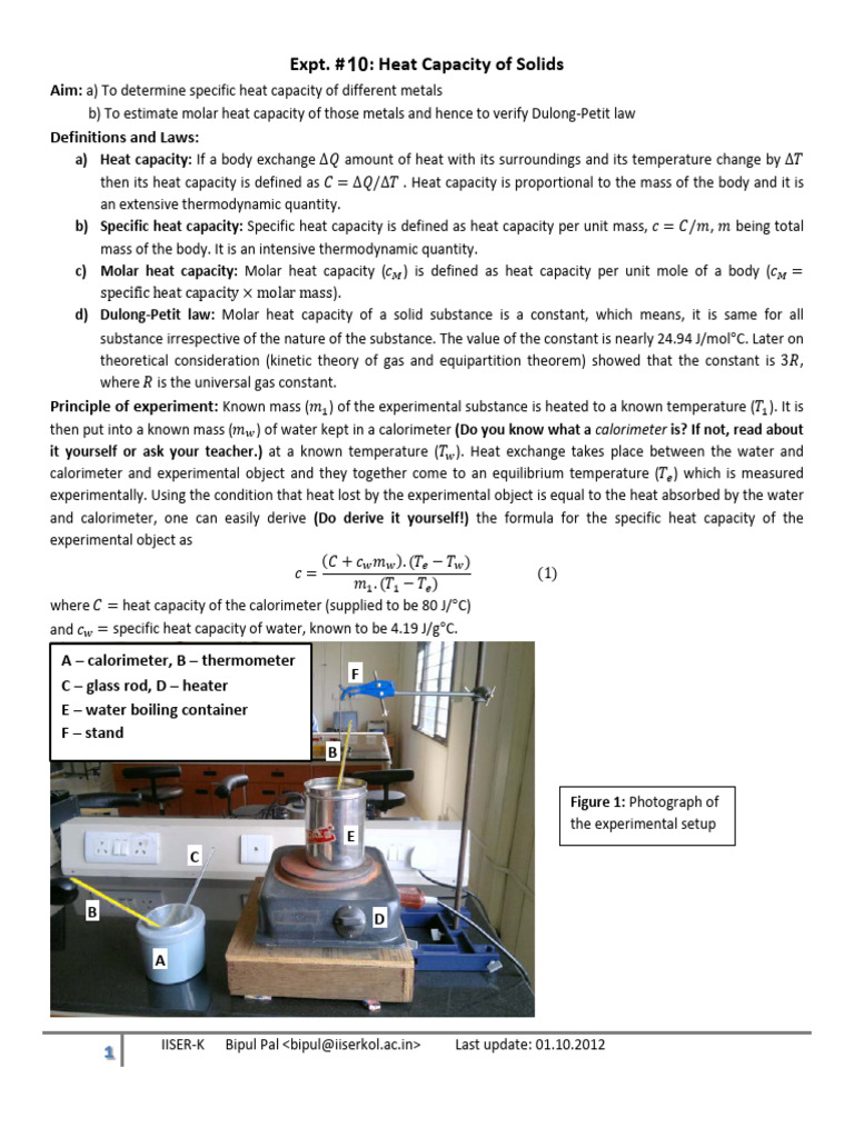 C Heat Capacity | PDF | Heat | Heat Capacity