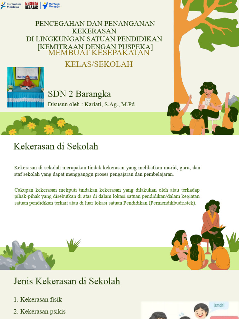 Pencegahan Dan Penanganan Kekerasan Di Lingkungan Satuan Pendidikan-Kariati | PDF