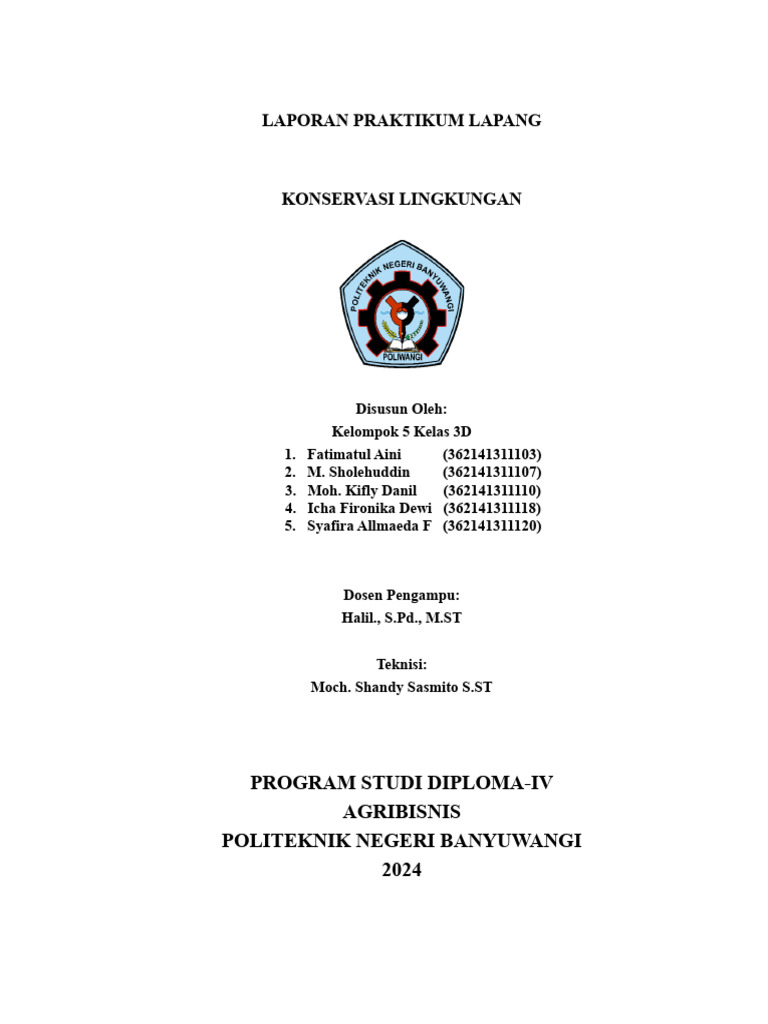 Kel.5 - Laporan Konservasi Lingkungan | PDF