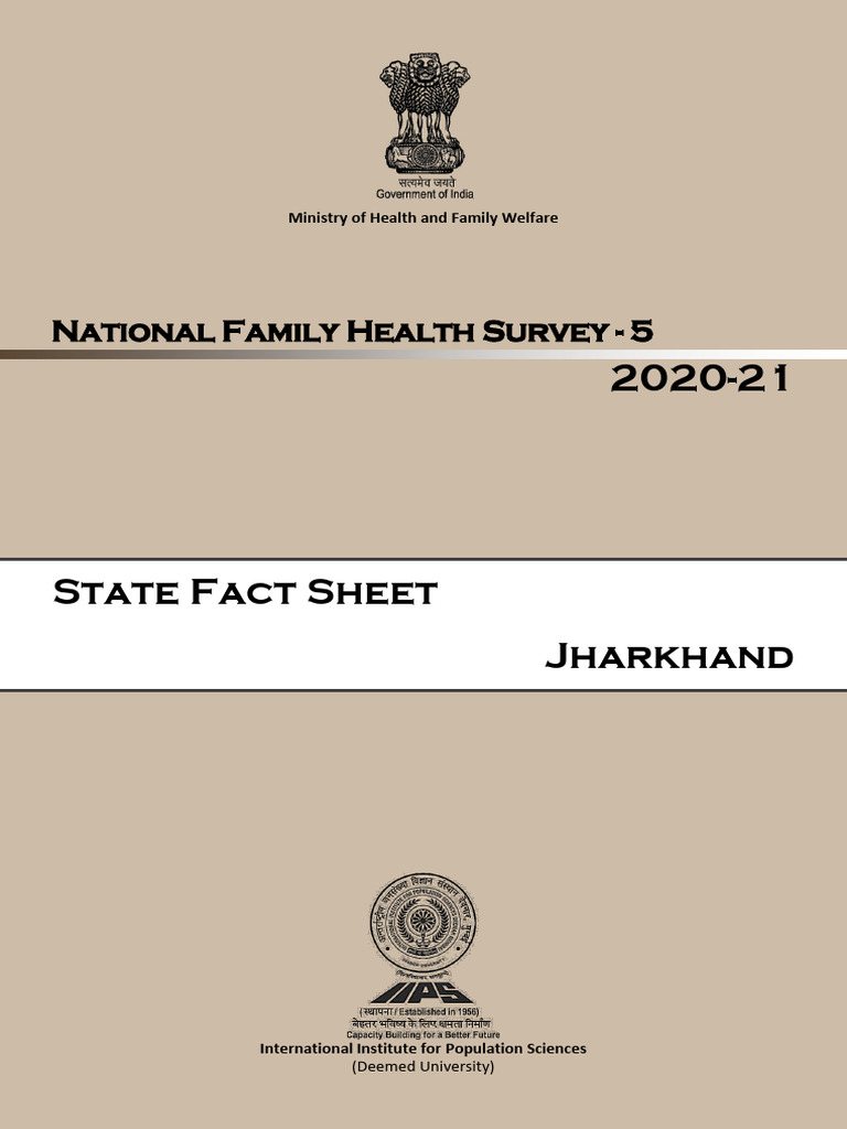 Nfhs 5 Jharkhand Pdf Blood Pressure Family Planning