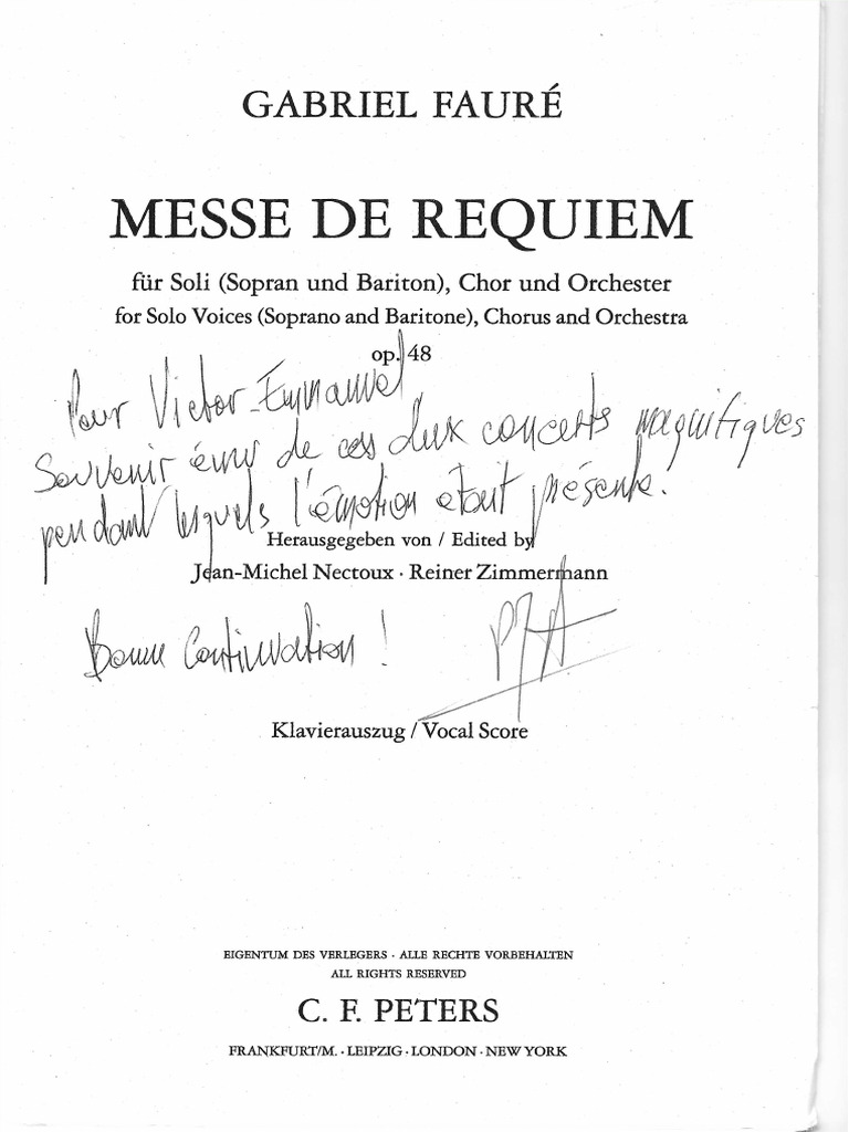 Fauré - Requiem Op 48 | PDF