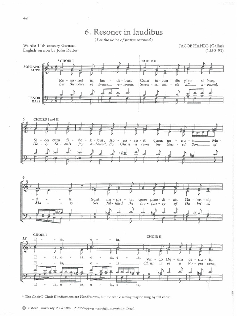 Resonet in Laudibus | PDF