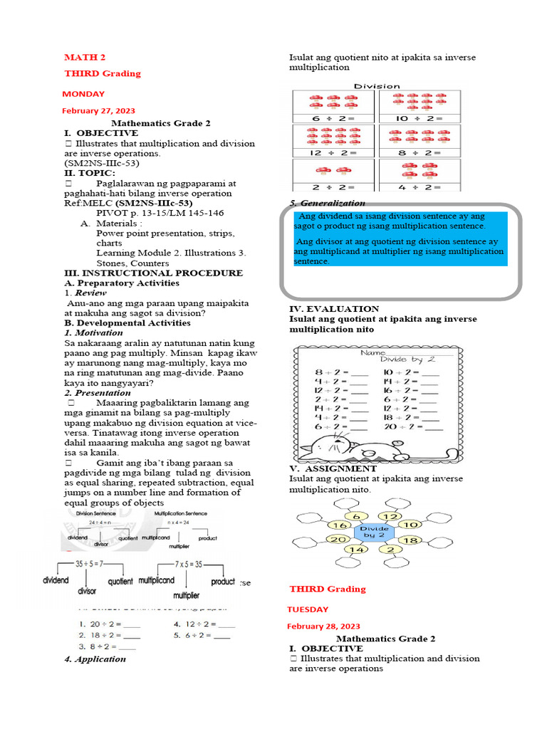 Math DLP Week 3 Q3 | PDF