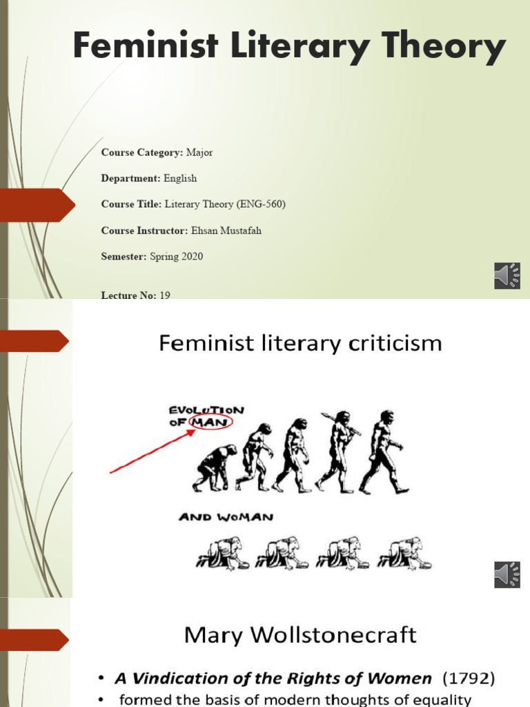 Lecture 19 Feminist Literary Theory | PDF | History | General Fiction