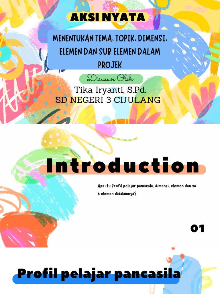 Aksi Nyata Menentukan Tema, Topik, Dimensi, Elemen Dan Sub Elemen Dalam Projek Tika Iryanti, S ...