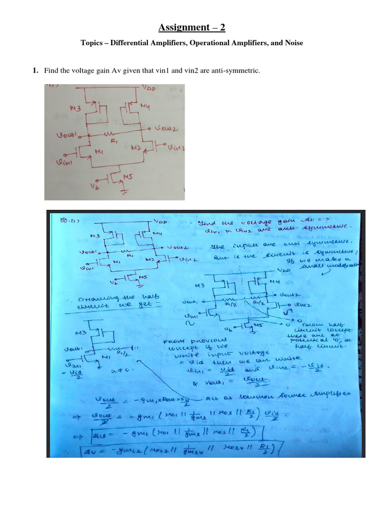 Analog Ic Design Assignment 2 With Solution | PDF | Amplifier ... Analog Ic Design Assignment 2 With Solution | PDF | Amplifier ...